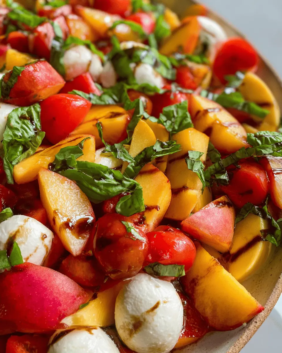 Chopped Peach Caprese Salad