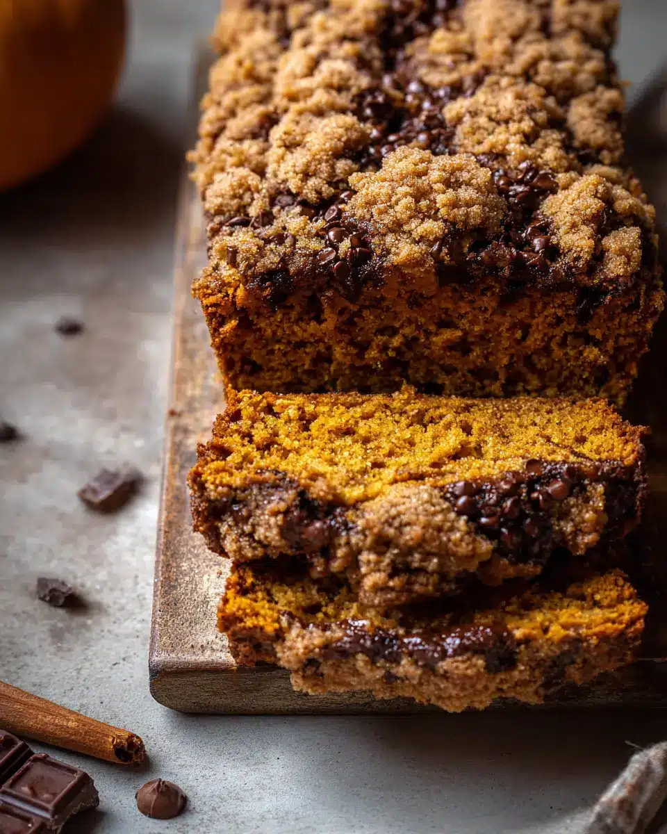 Pumpkin Chocolate Chip Streusel Bread